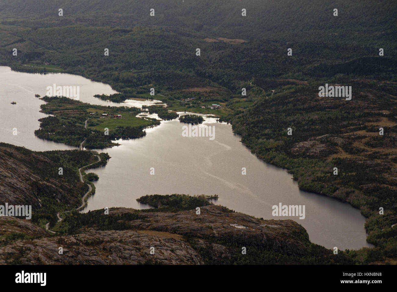 A summer view over Heggmoen near Bodø, Norway Stock Photo - Alamy