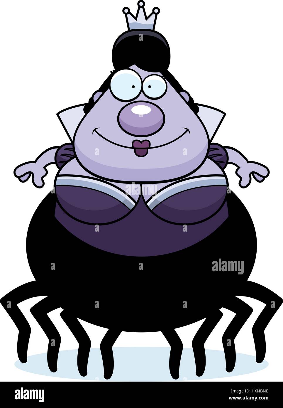 A cartoon illustration of a spider queen smiling Stock Vector Image ...