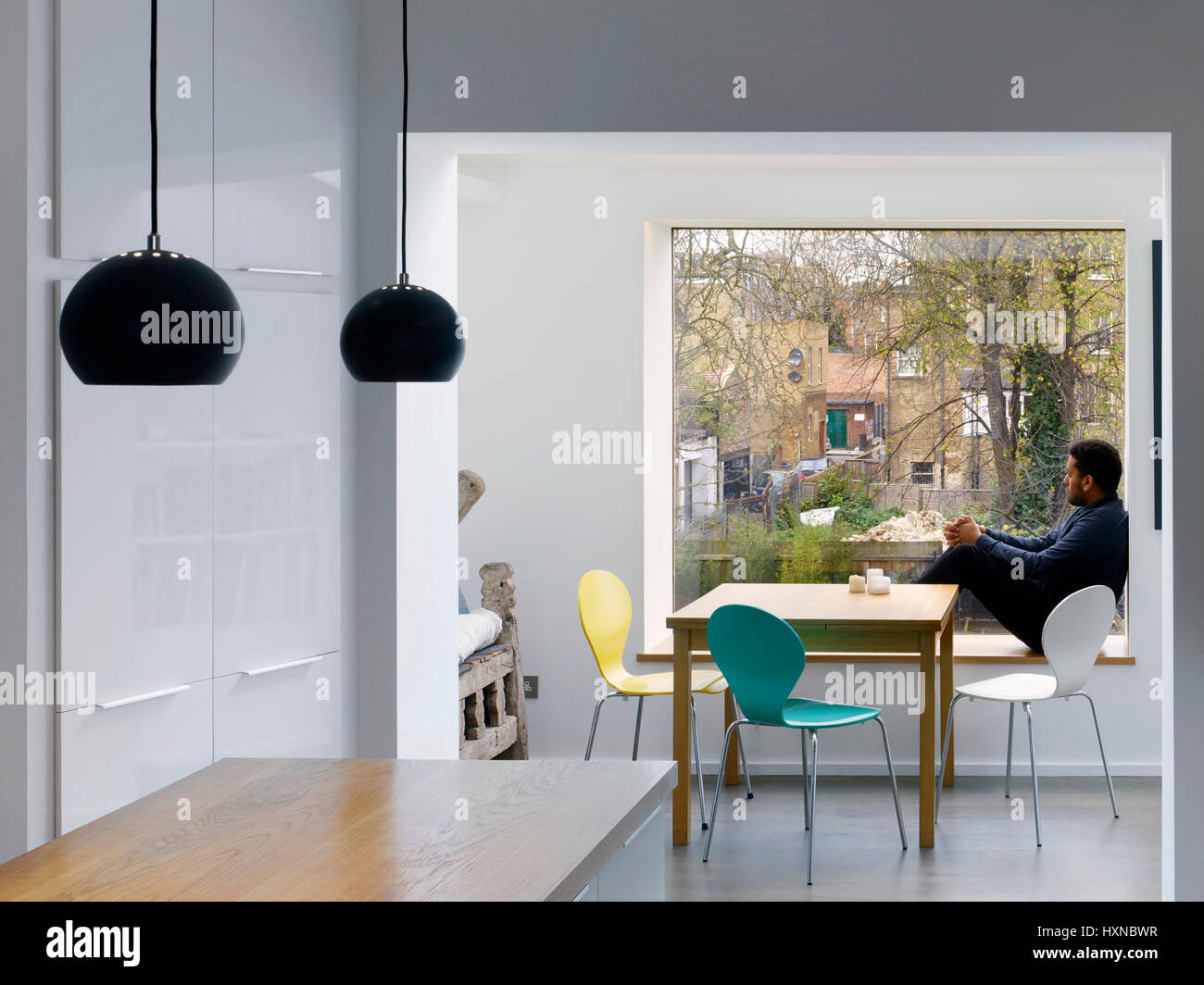 Person in picture window. The Bird Box, London, United Kingdom ...