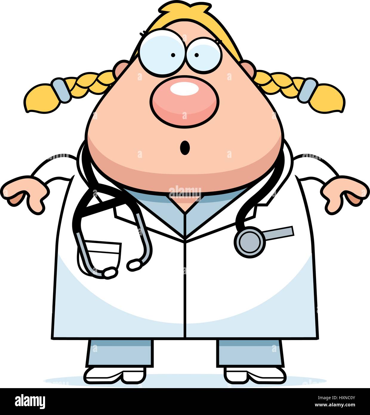 A cartoon illustration of a doctor looking surprised Stock Vector Image ...