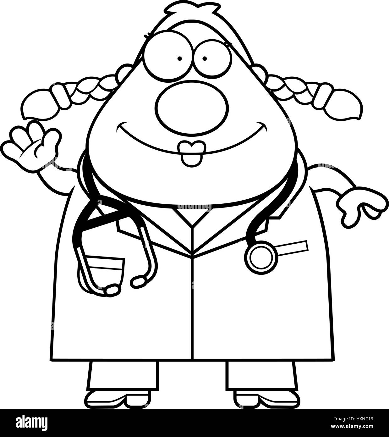 A cartoon illustration of a doctor waving Stock Vector Image & Art - Alamy