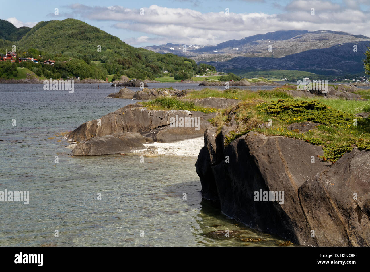 Summer idyll by the sea close to Bodø, north of Norway Stock Photo - Alamy
