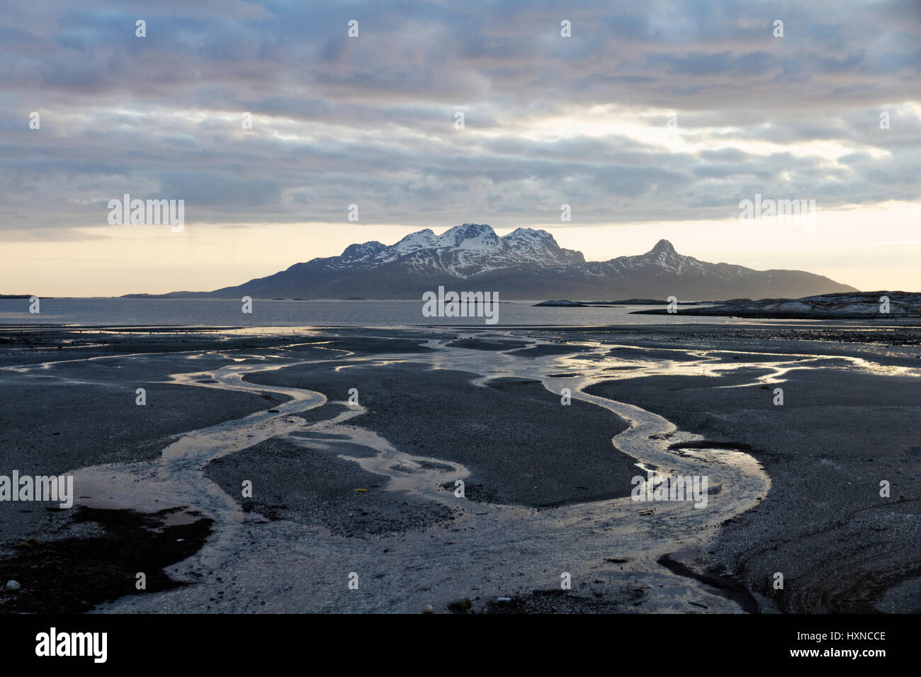 The northern sea near the island of landegode hi-res stock photography ...