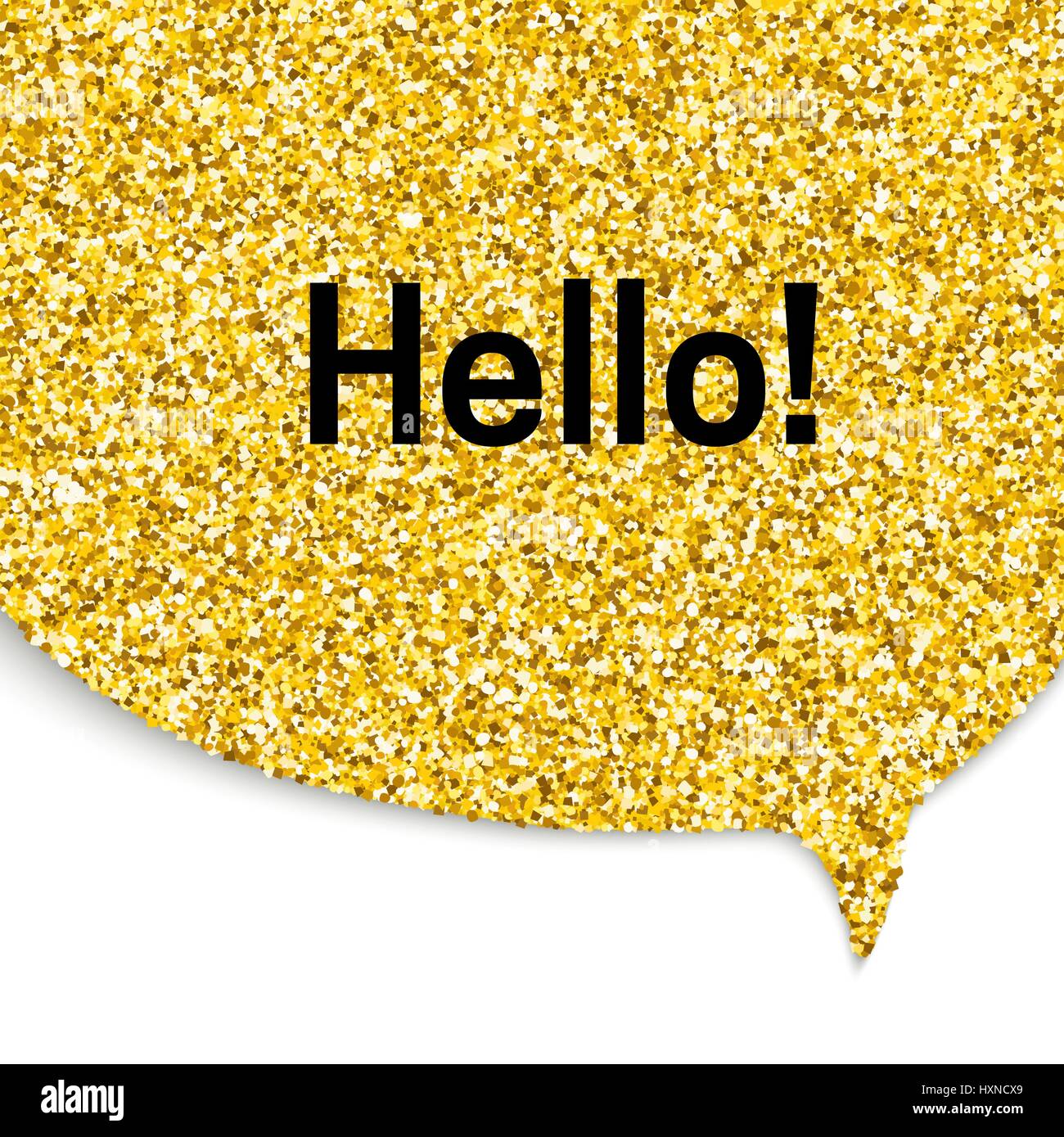 Gold speech bubble Stock Vector Image & Art - Alamy