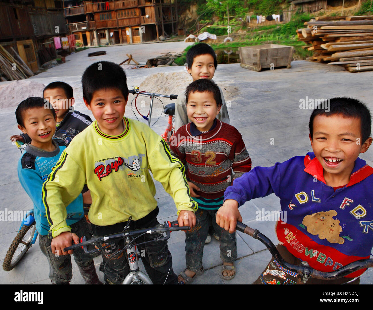 Zhaoxing Dong Village, Guizhou Province, China - April 8, 2010: East ...