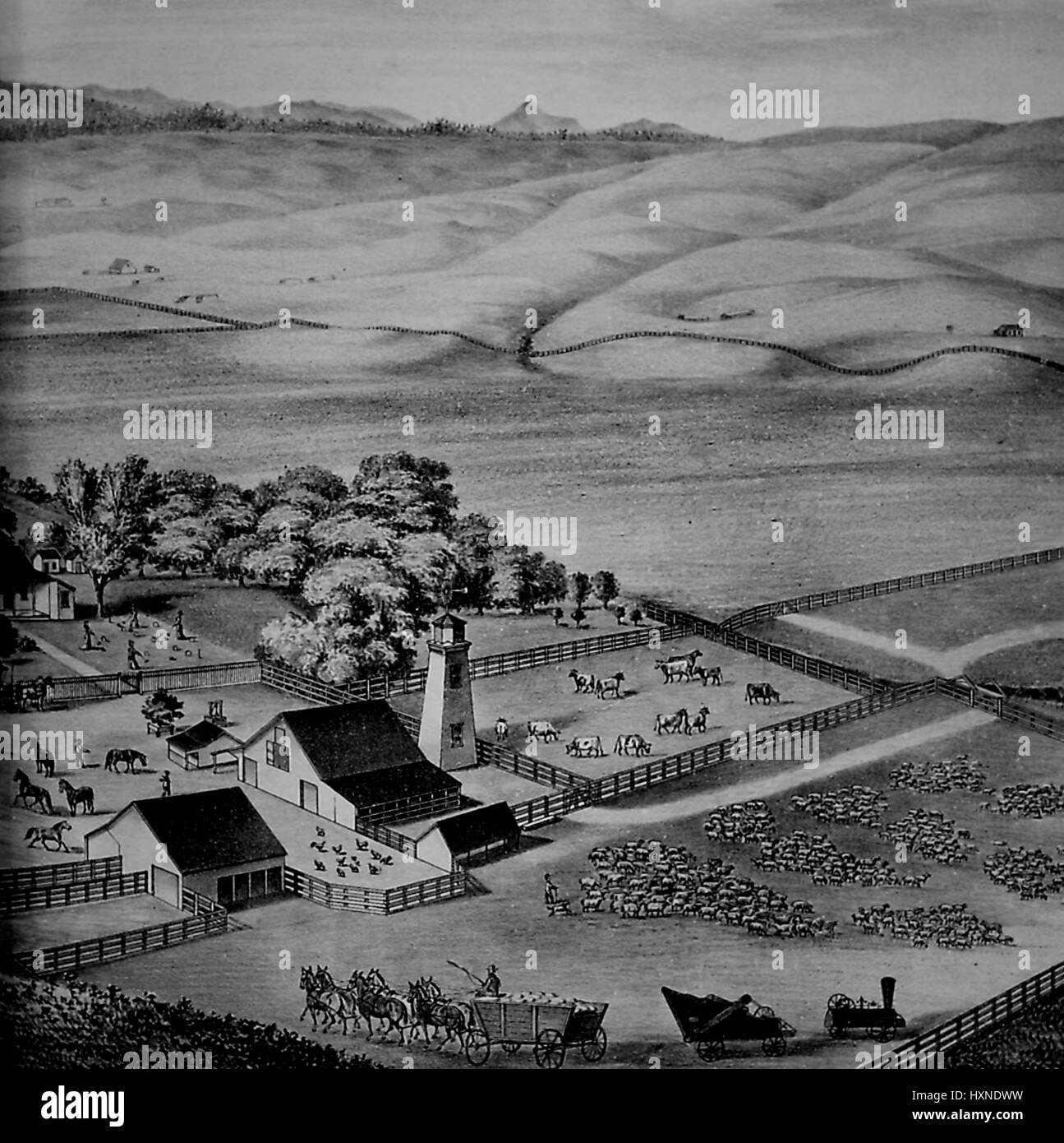 1800s rural farm painting hi-res stock photography and images - Alamy