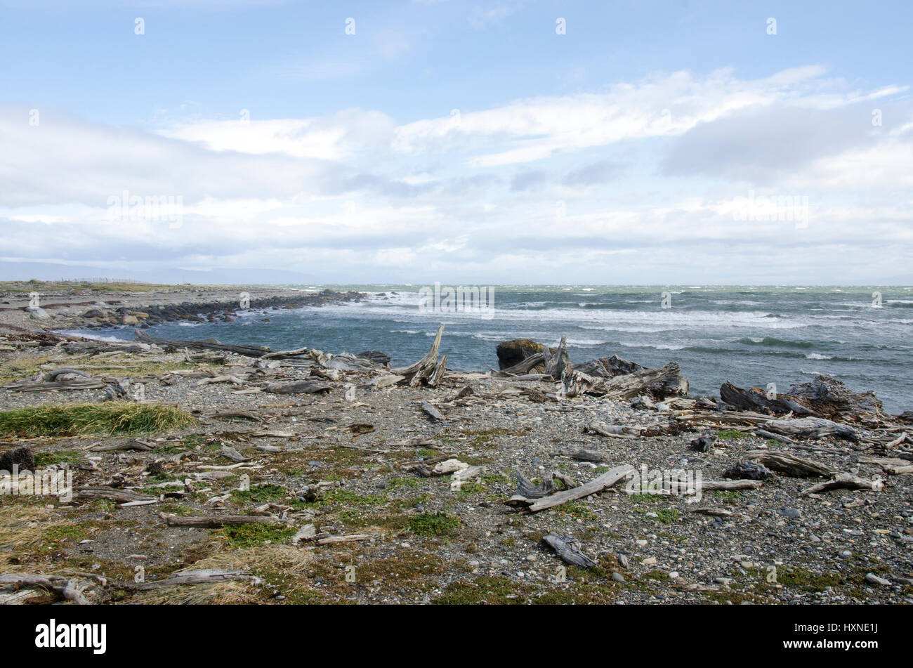 Seno Otway is a large inland sound lying between Brunswick Peninsula ...