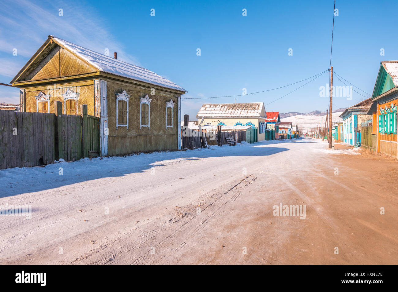 Russian Old Believers' village in the Buryatia region of Siberia Stock ...