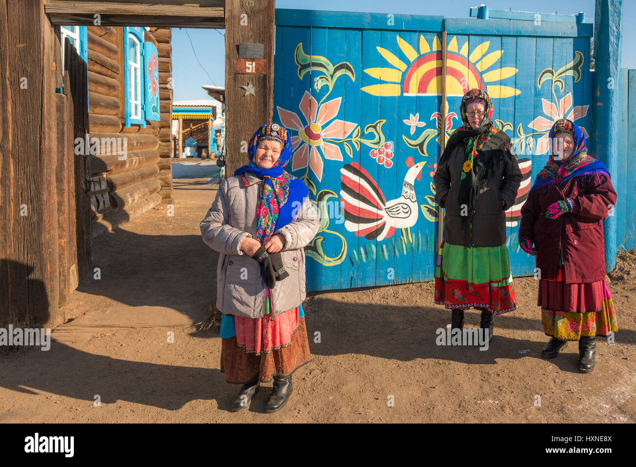 Russian Old Believers' village in the Buryatia region of Siberia Stock ...