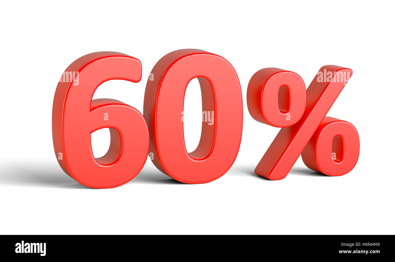 Red percent sign on white background Stock Photo - Alamy