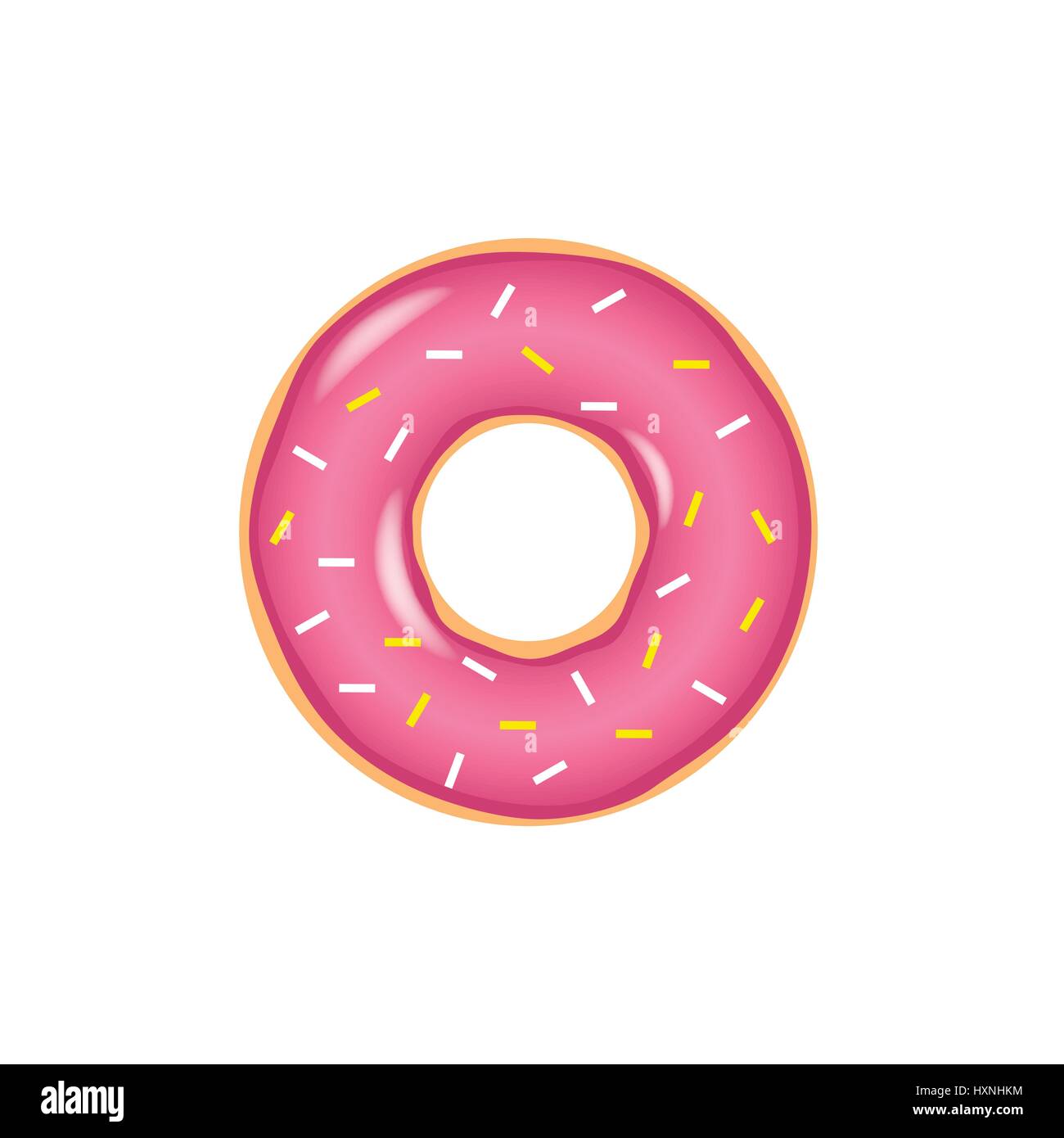 Set chocolate glazed donut Cut Out Stock Images & Pictures - Alamy