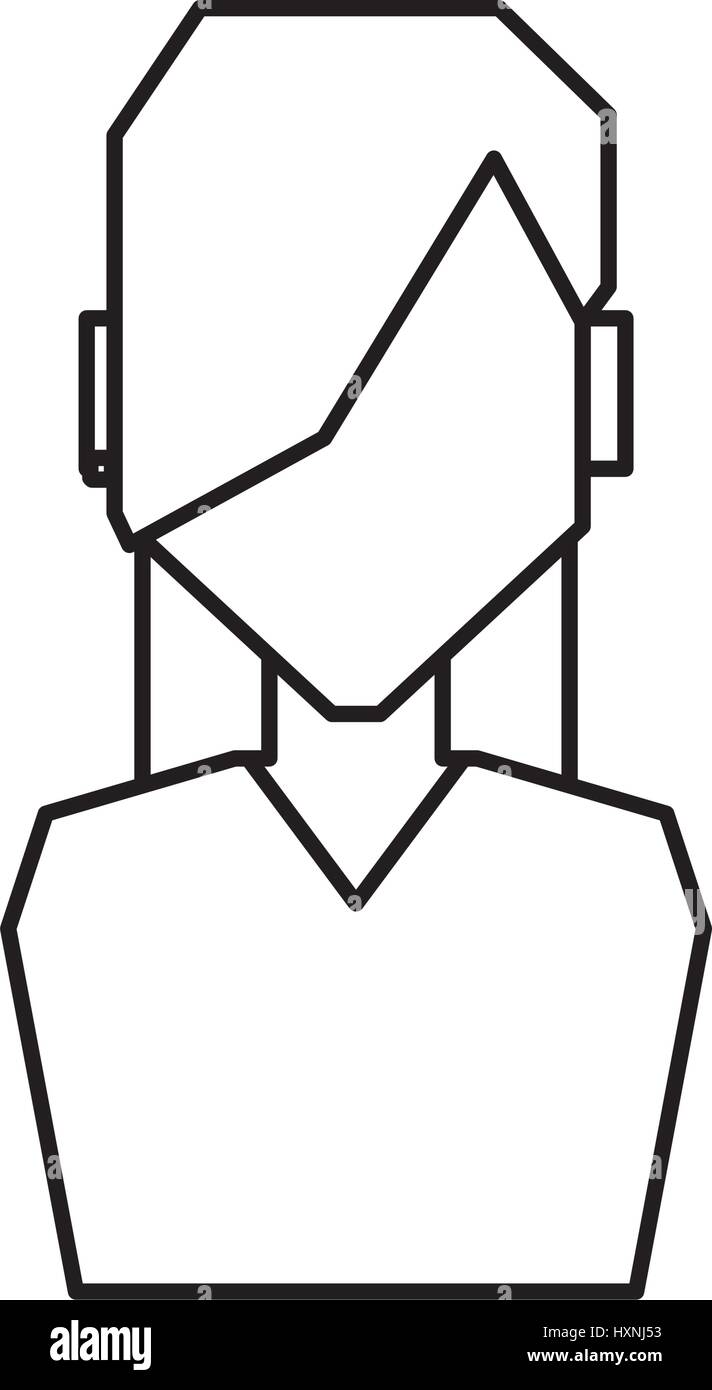 Woman faceless profile vector illustration graphic design Stock Vector ...