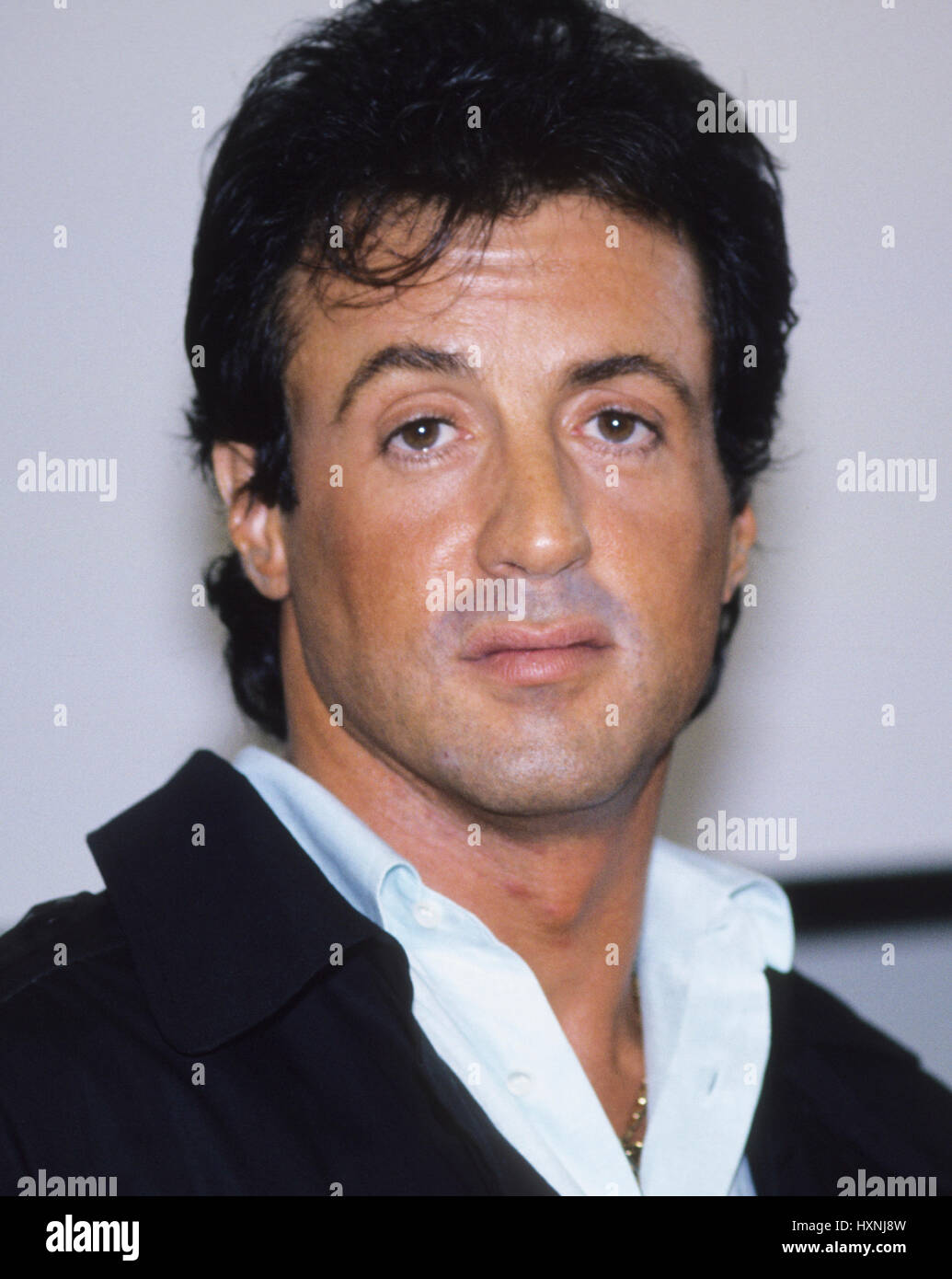 SYLVESTER STALLONE American actor visiting Stockholm 1982 Stock Photo ...