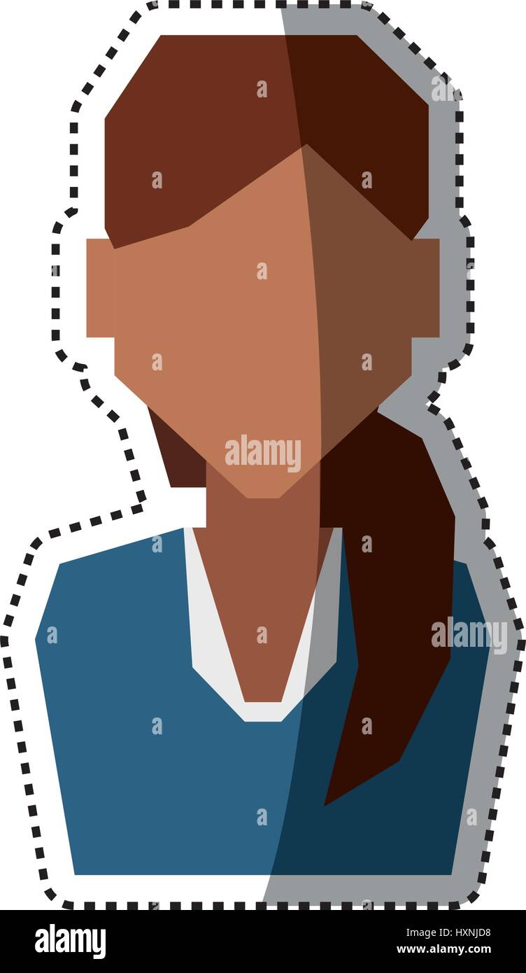 Woman faceless profile Stock Vector Image & Art - Alamy