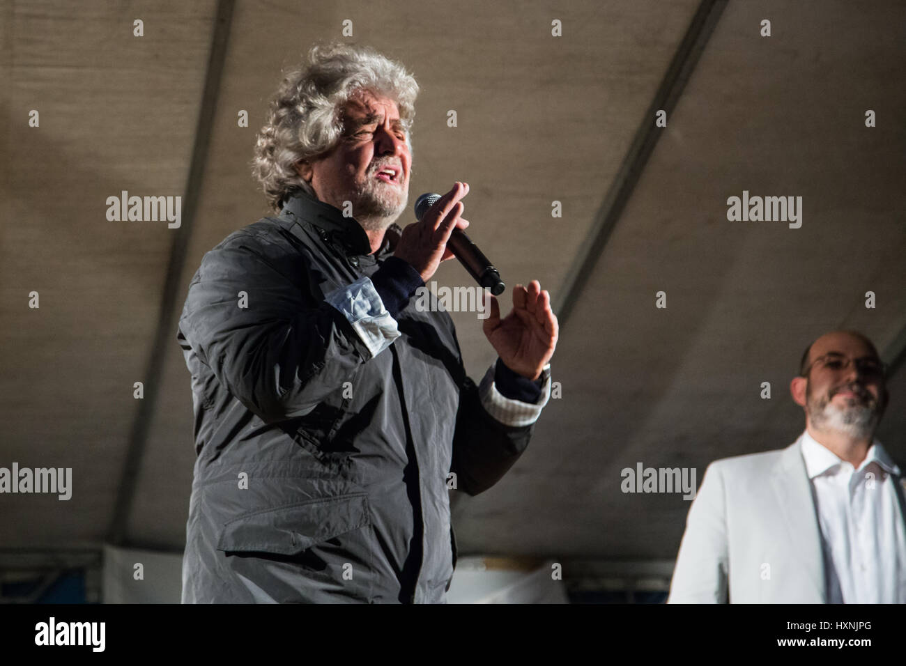 Italian politician, leader of Five Star Movement, Beppe Grillo is ...
