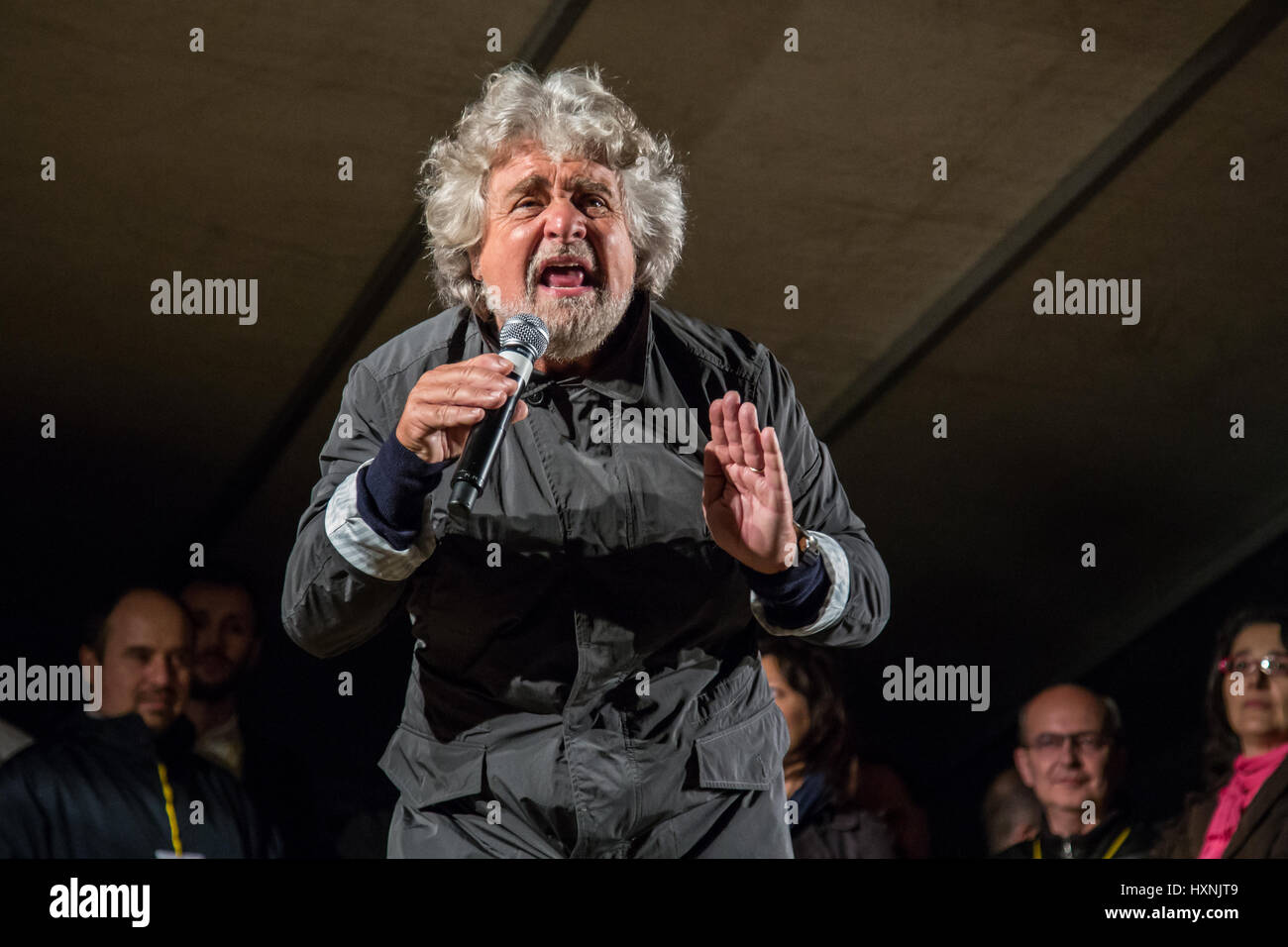 Italian politician, leader of Five Star Movement, Beppe Grillo is ...