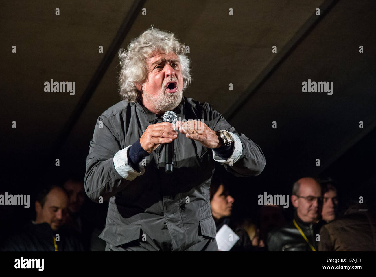 Italian politician, leader of Five Star Movement, Beppe Grillo is ...