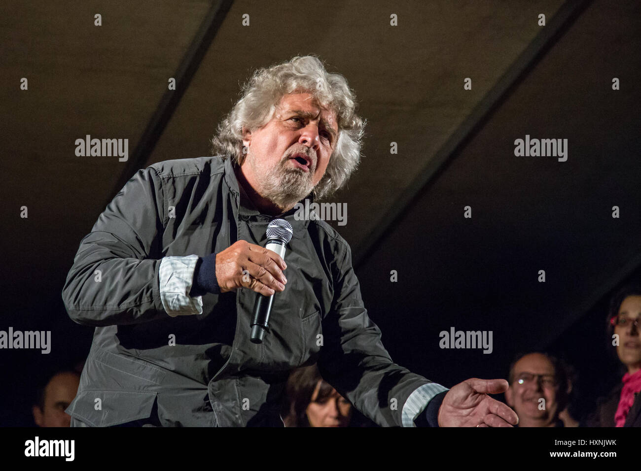 Italian politician, leader of Five Star Movement, Beppe Grillo is ...