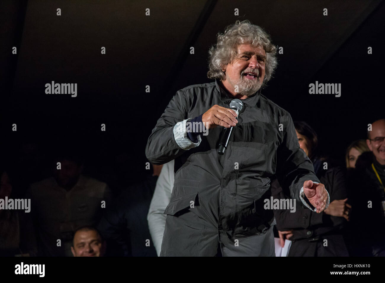 Italian politician, leader of Five Star Movement, Beppe Grillo is ...