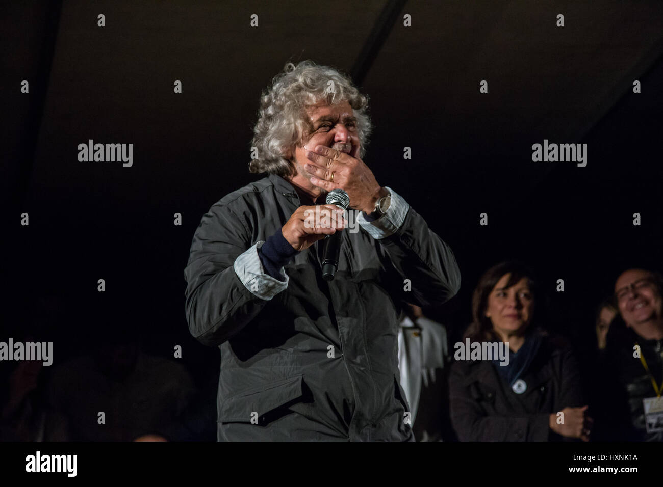 Italian politician, leader of Five Star Movement, Beppe Grillo is ...