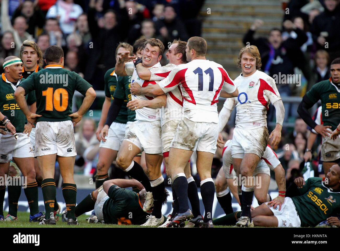 Rugby try celebrations hi-res stock photography and images - Alamy
