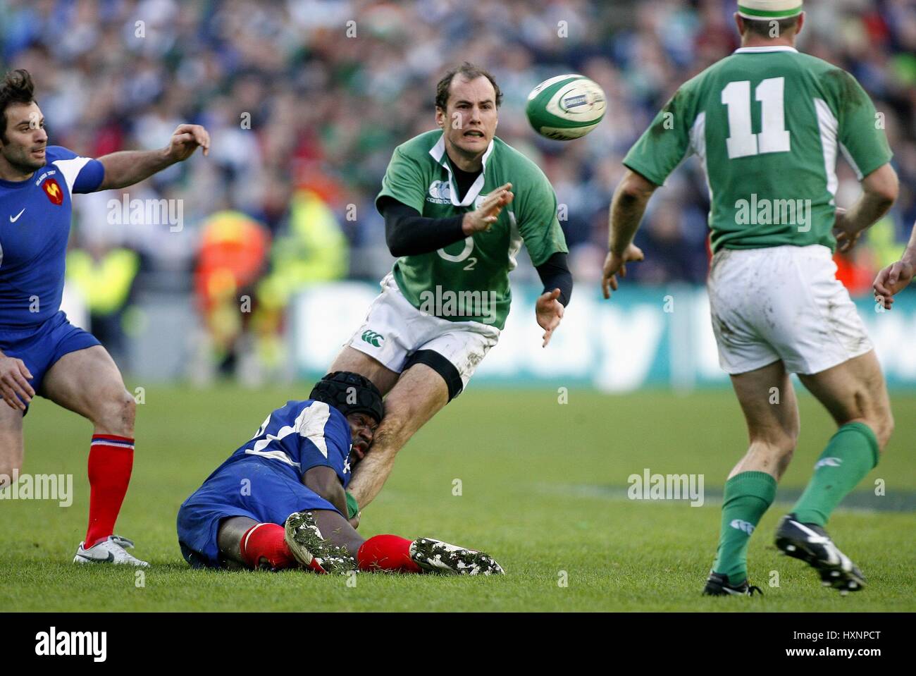 GIRVAN DEMPSEY & SERGE BETSEN IRELAND V FRANCE SIX NATIONS CROKE PARK ...