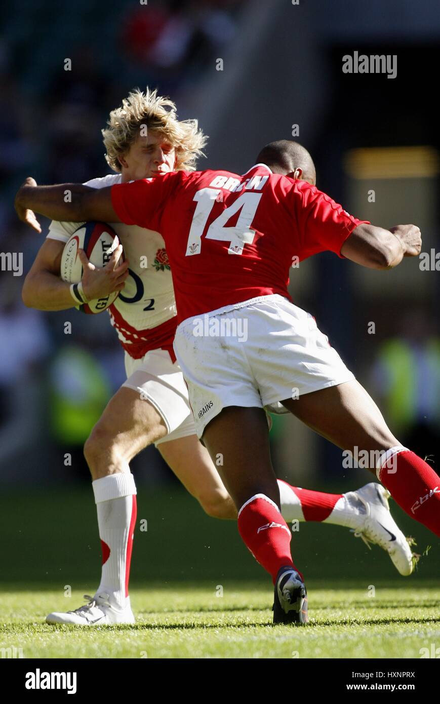 DAVID STRETTLE & ALED BREW ENGLAND RU V WALES RU TWICKENHAM LONDON ...