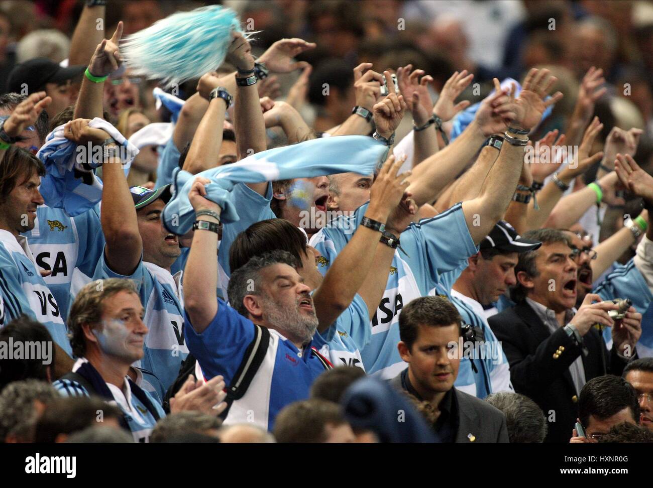ARGENTINA FANS CELEBRATE VICTO FRANCE V ARGENTINA RWC FRANCE STADE ...