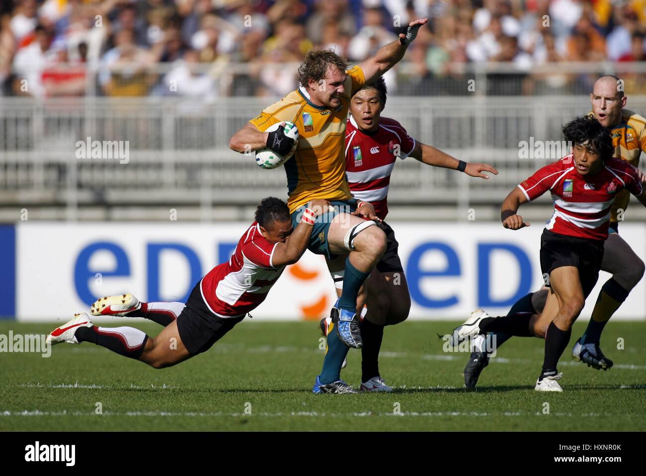ROCKY ELSOM & TAKU INOKUCHI AUSTRALIA V JAPAN RWC FRANCE STADE GERLAND ...