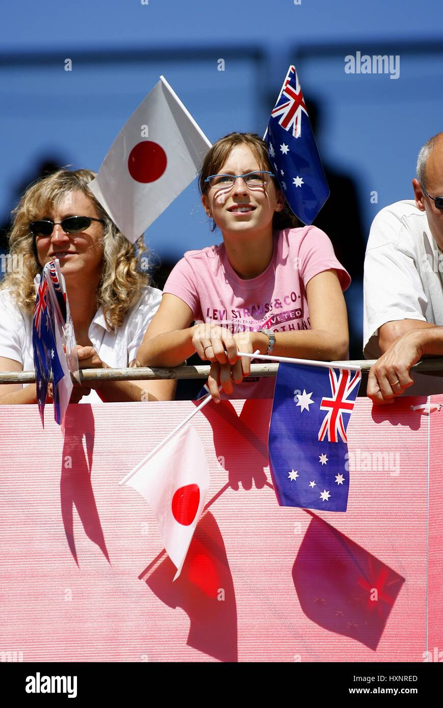 RUGBY FAN WITH FLAGS RUGBY WORLD CUP 2007 FRANCE STADE GERLAND LYON ...