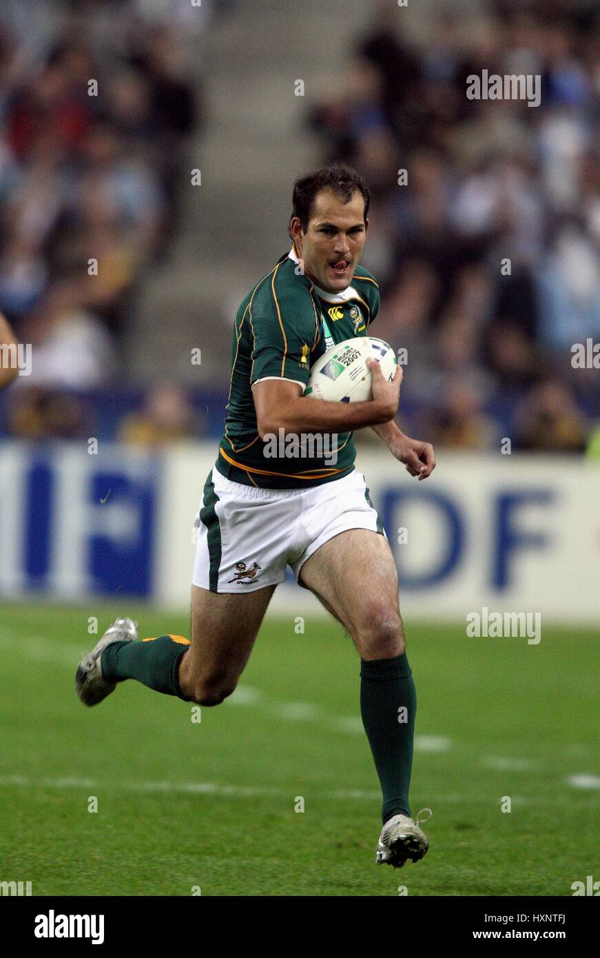 JAQUE FOURIE SOUTH AFRICA V ARGENTINA RWC STADE FRANCE PARIS FRANCE 14 ...