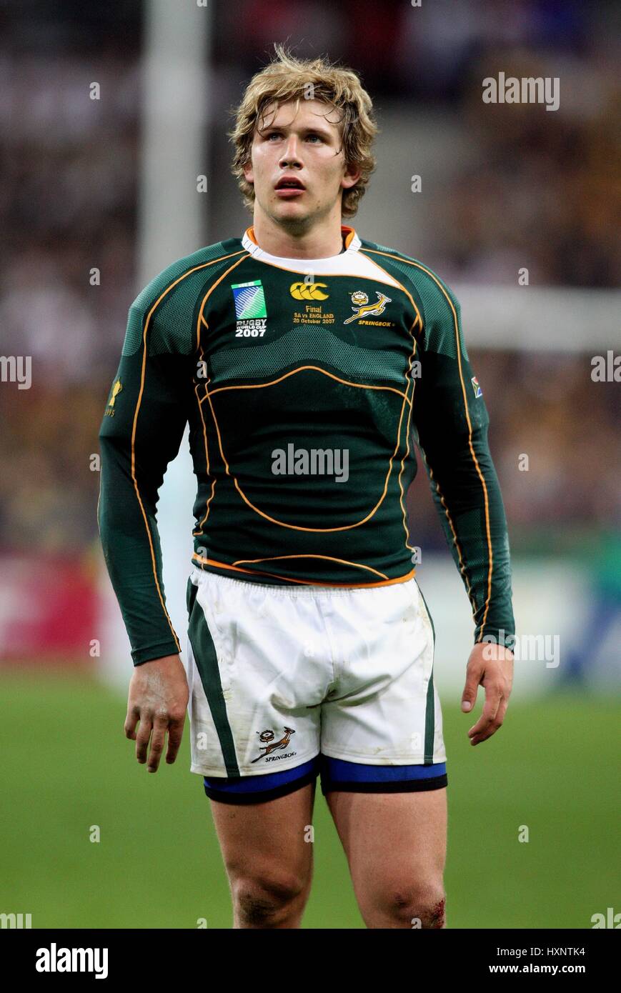 FRANCOIS STEYN ENGLAND V SOUTH AFRICA STADE DE FRANCE PARIS FRANCE 20 October 2007 Stock Photo ...