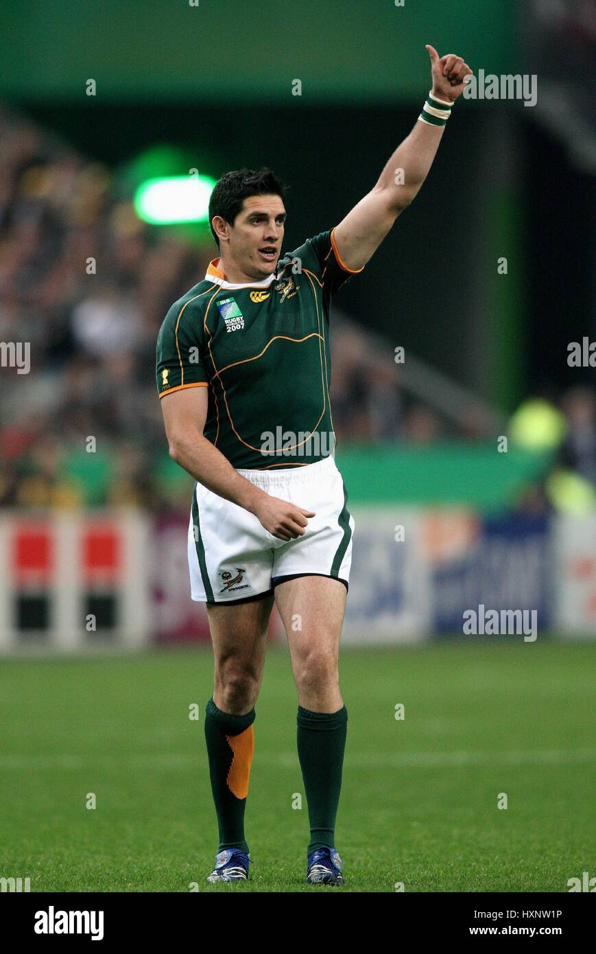 JAQUE FOURIE SOUTH AFRICA RU STADE FRANCE PARIS FRANCE 14 October 2007 ...