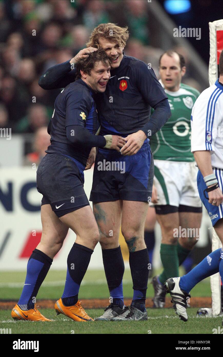 HEYMAN & AURELIEN ROUGERIE FRANCE V IRELAND 6-NATIONS STADE FRANCE ...