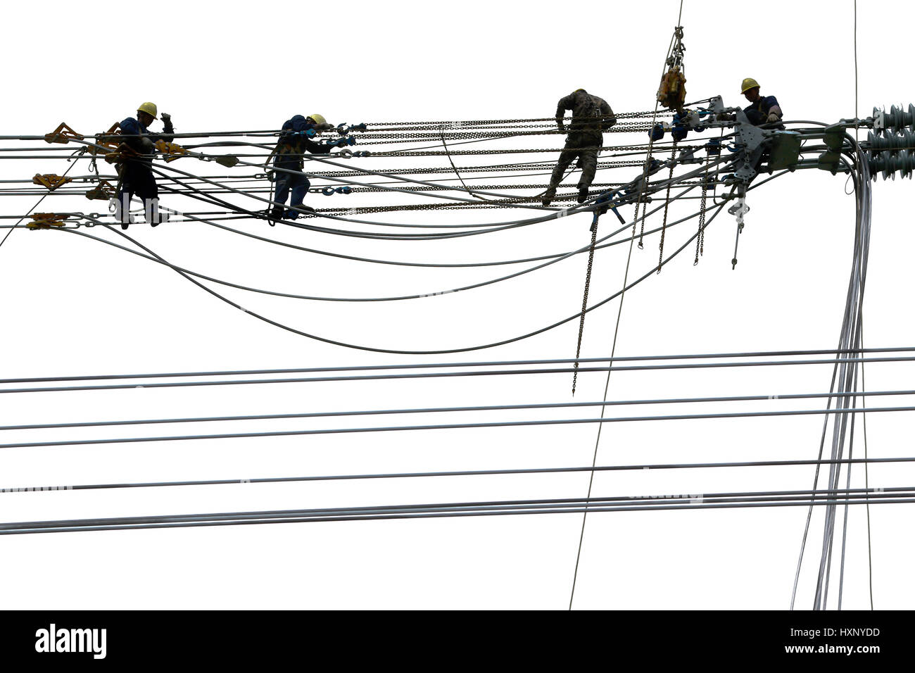 China power station worker Cut Out Stock Images & Pictures - Alamy