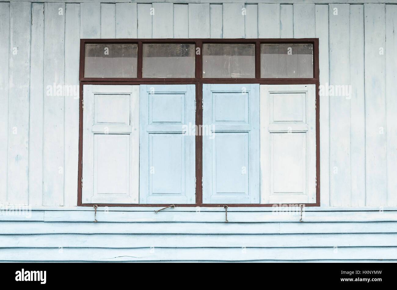 Vintage wooden windows Stock Photo - Alamy