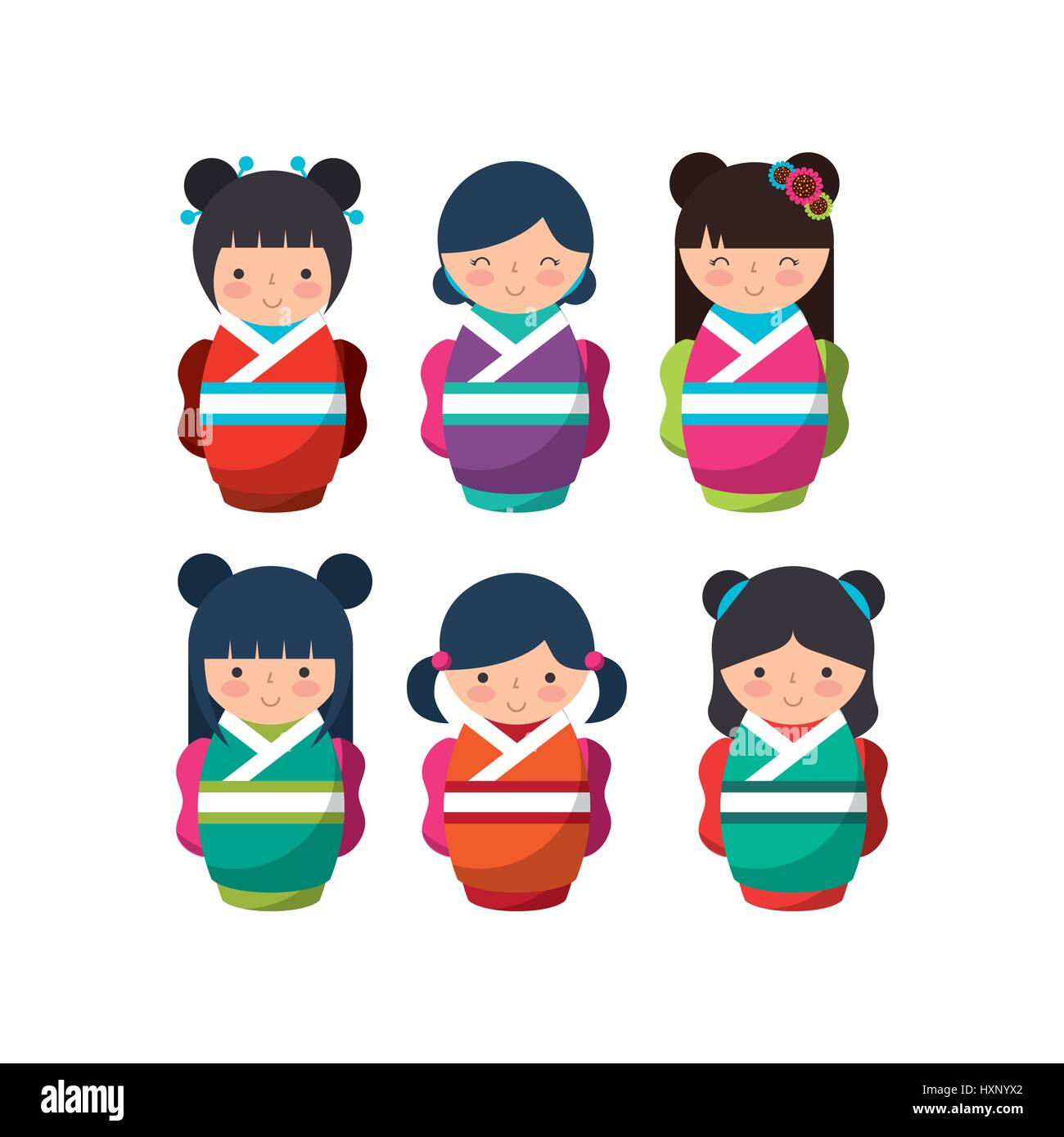 japanese girls icon Stock Vector Image & Art - Alamy