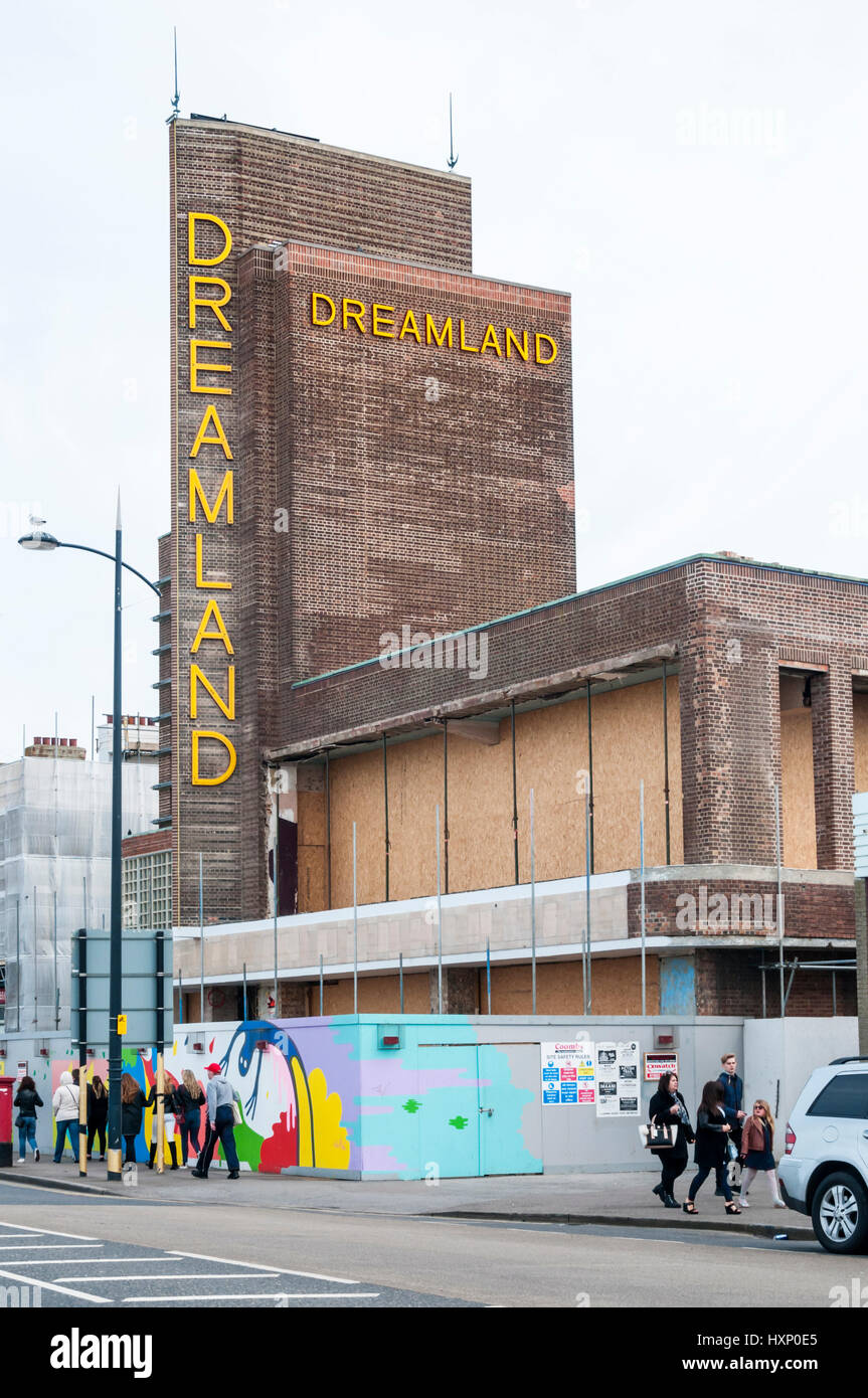 Restoration work to the art deco Dreamland cinema in Margate, Kent ...