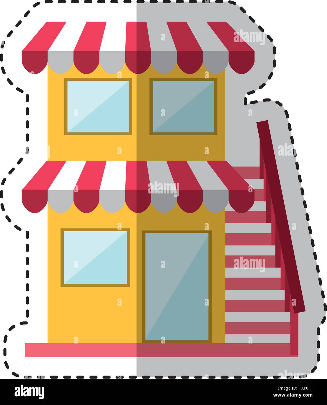 Building exterior architecture retail consumerism Stock Vector Images ...