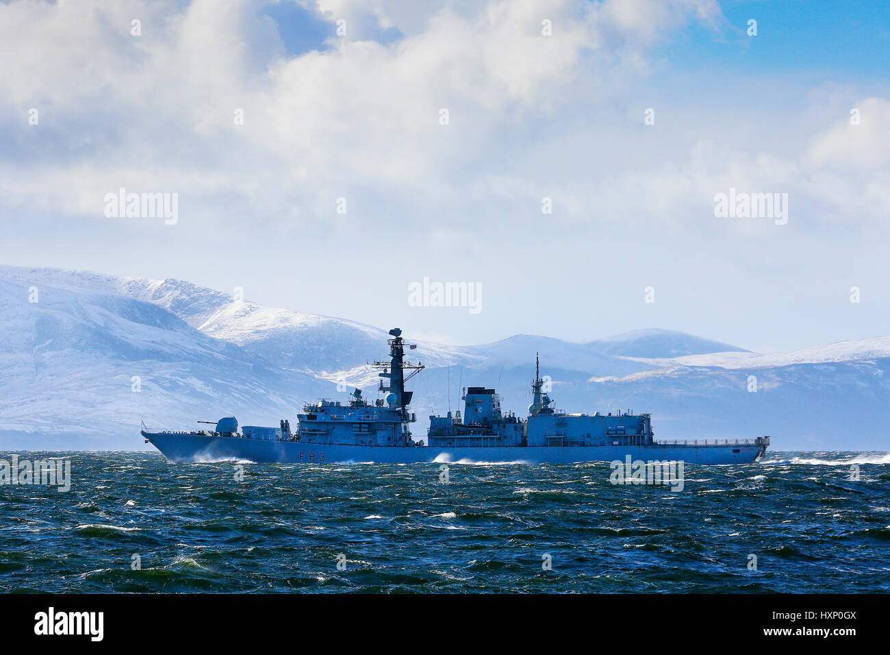 HMS St Albans, Type 23 Frigate, of the Royal Navy, on exercises in The ...