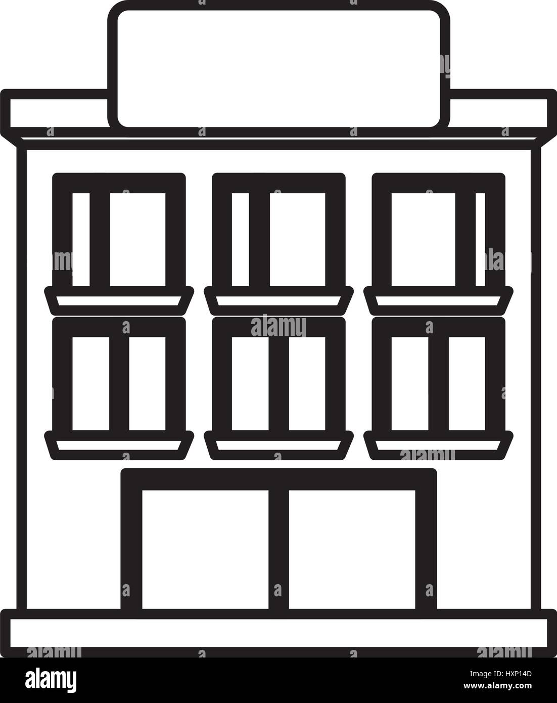 building exterior front isolated icon Stock Vector Image & Art - Alamy