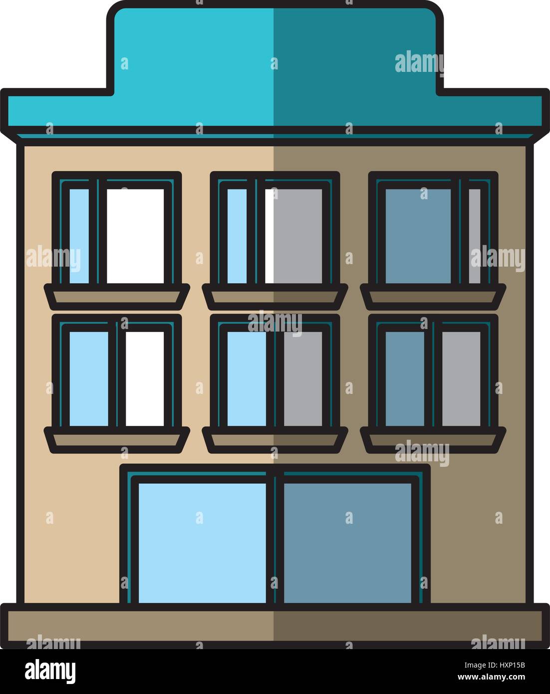 building exterior front isolated icon Stock Vector Image & Art - Alamy