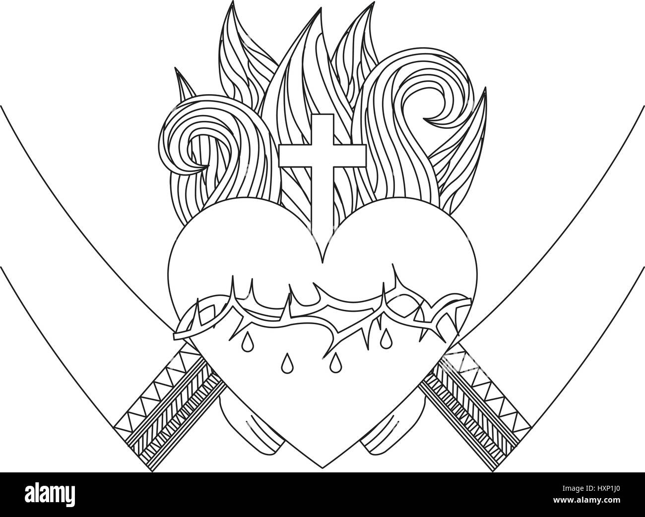 sacred jesus heart icon Stock Vector Image & Art - Alamy