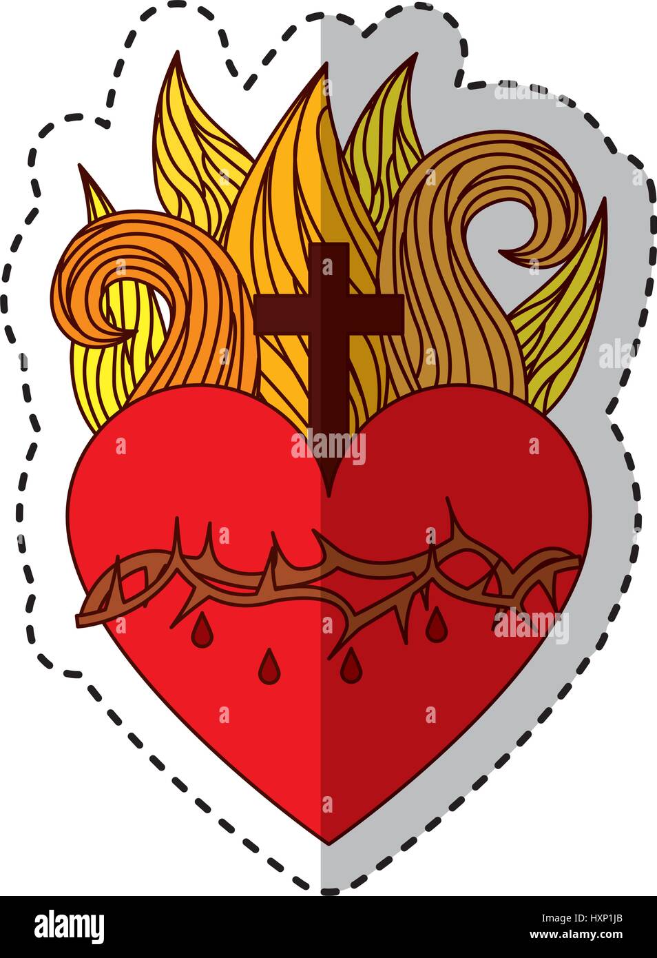 sacred jesus heart icon Stock Vector Image & Art - Alamy