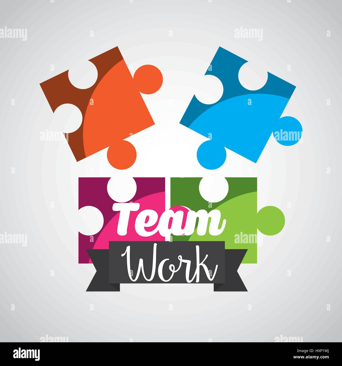 puzzle pieces teamwork icon Stock Vector Image & Art - Alamy