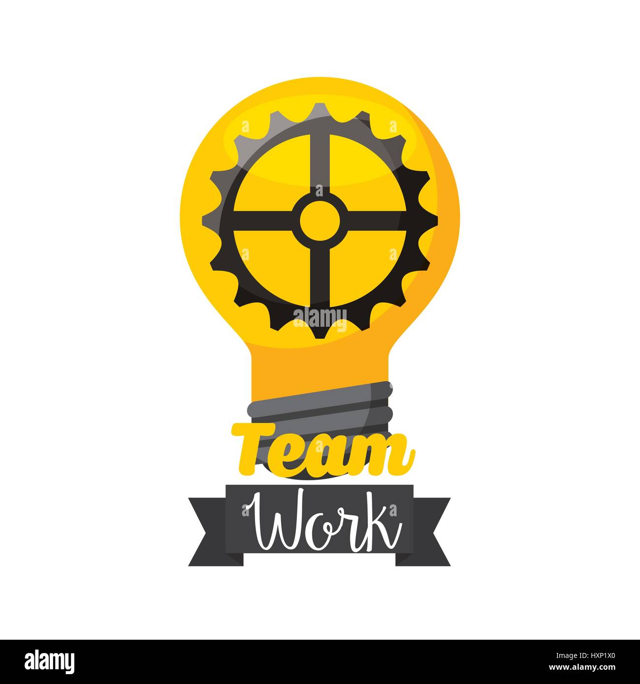 bulb teamwork isolated icon Stock Vector Image & Art - Alamy