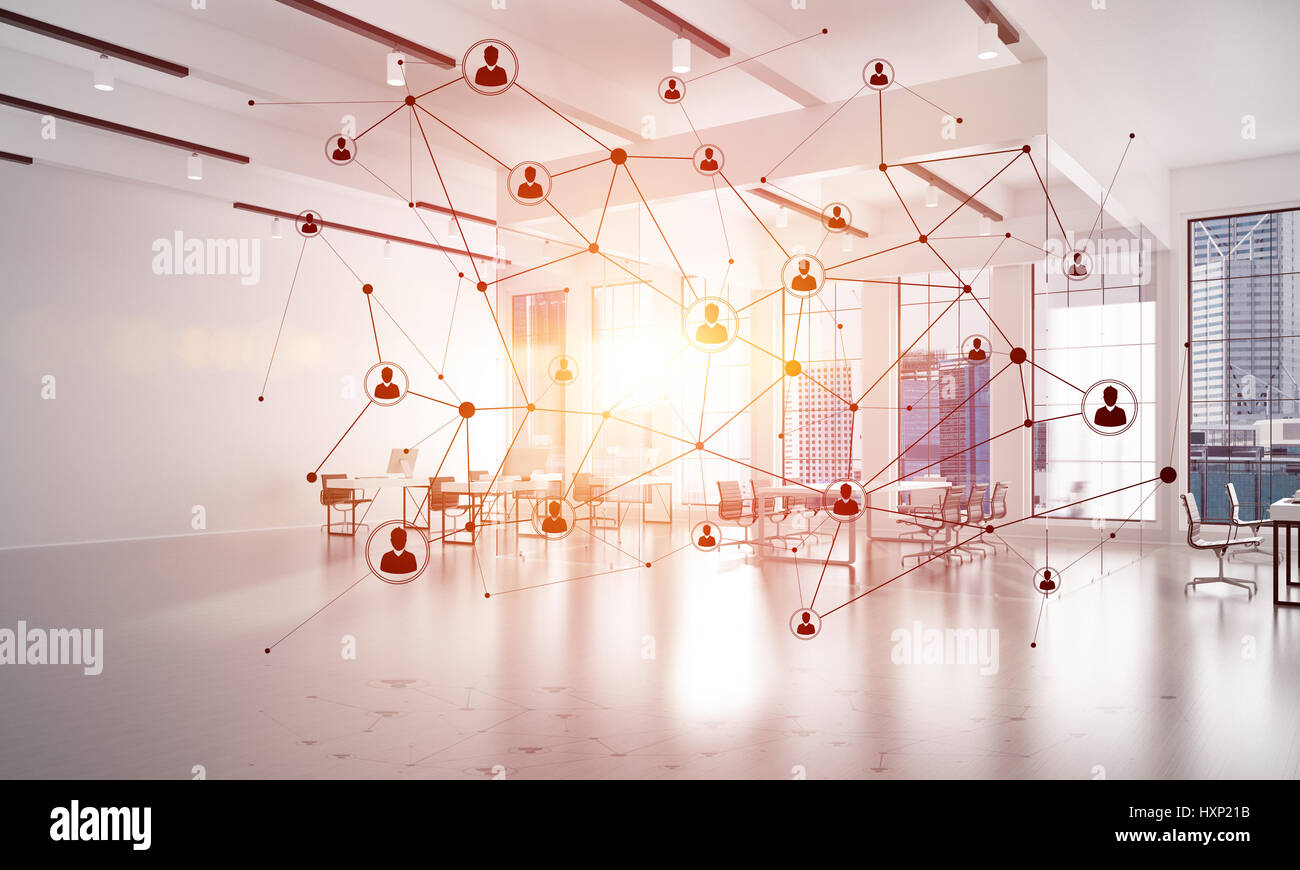 Networking and wireless connection as concept for effective modern ...