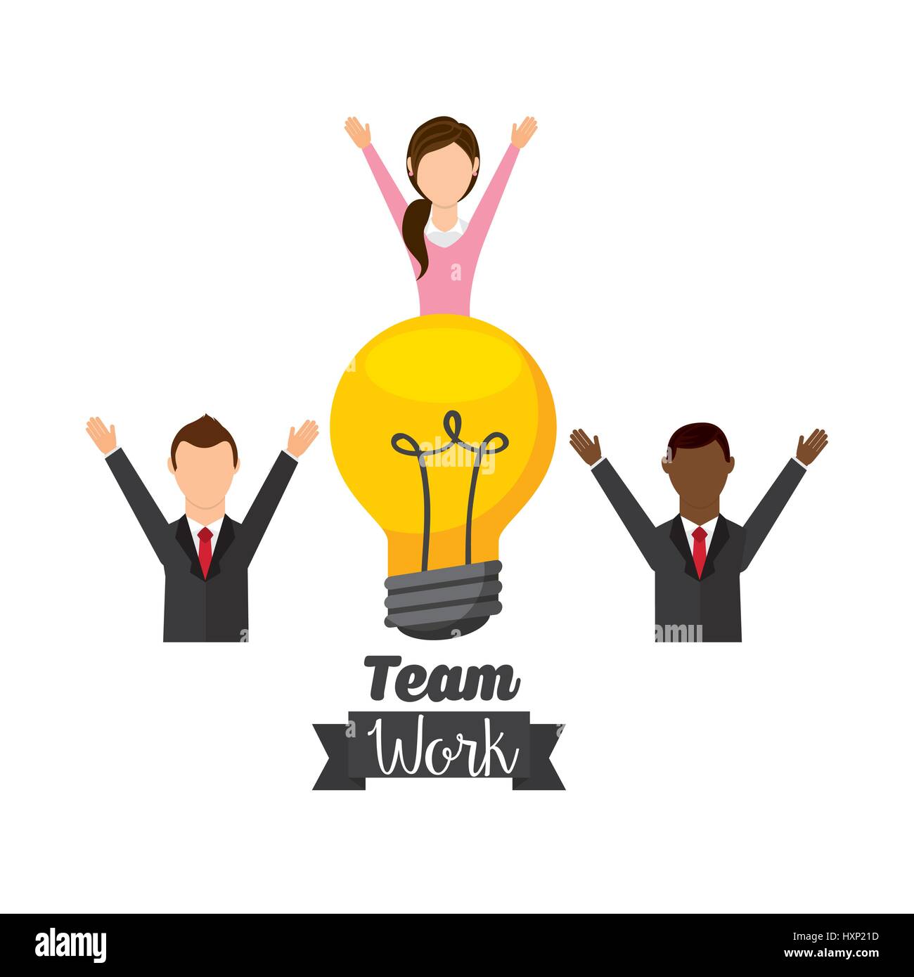 businesspeople teamwork avatars characters icon Stock Vector Image ...