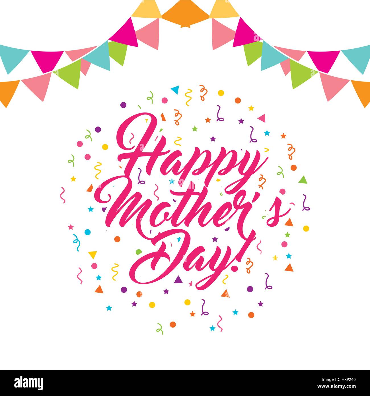 Happy Mothers Day Celebration Card Stock Vector Image And Art Alamy