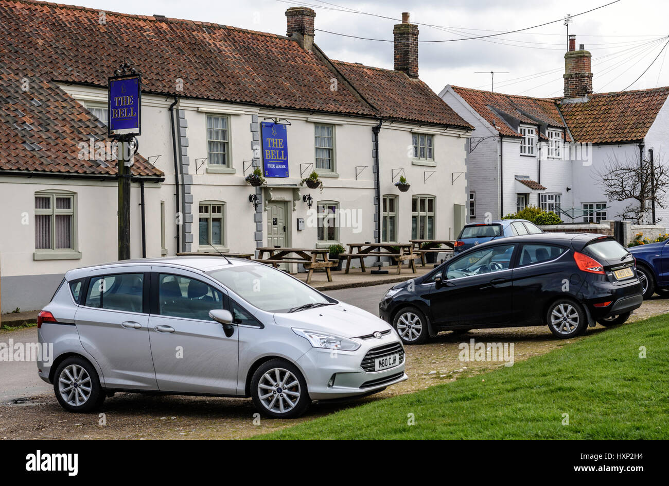 The Hempton Bell public house and car park, Norfolk Stock Photo - Alamy